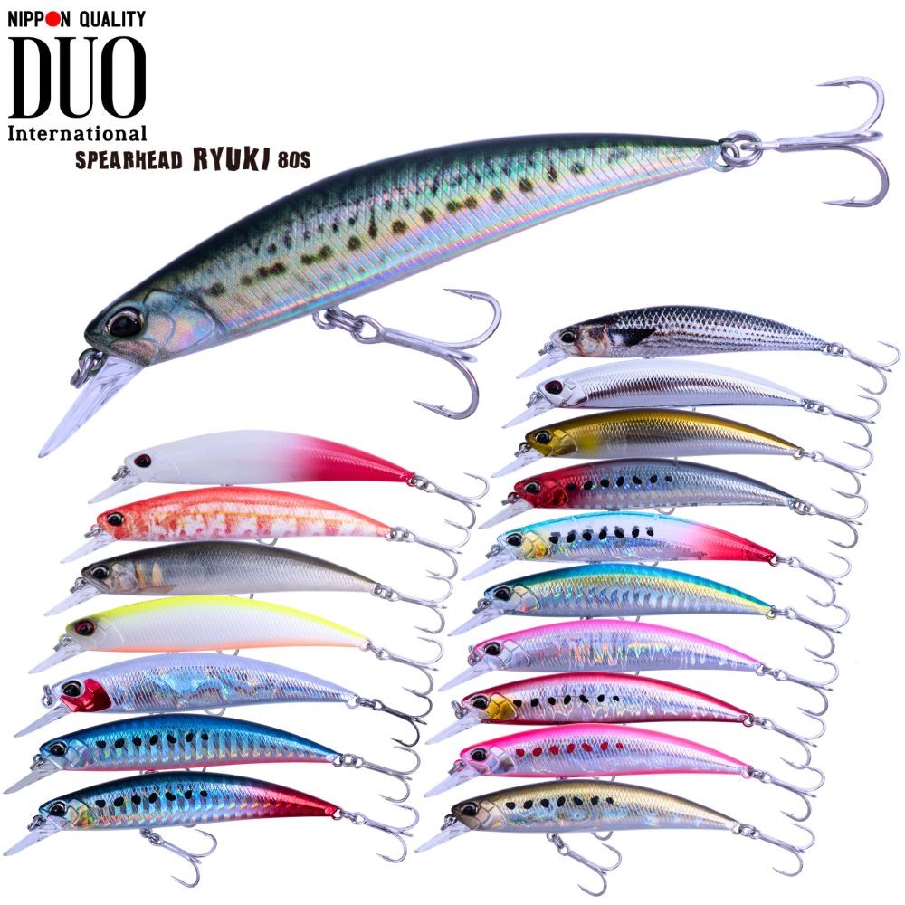 Vobler DUO Sinking Minnow Lure Spearhead RYUKI 80S SW » Spletna ribiška trgovina Trofeja