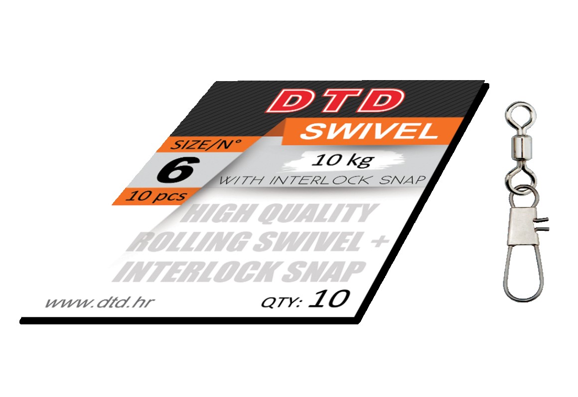 Vrtljivke s Sponko DTD Swivel With Interlock Snap Št:3-6 » Spletna ...