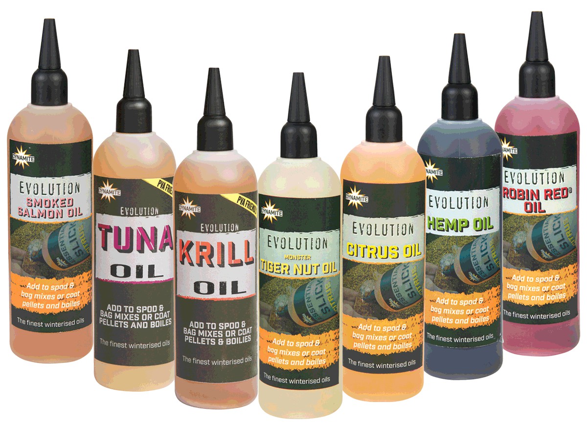 Tekoči Dodatek Dynamite Baits Evolution Oils 300ml » Spletna ribiška trgovina Trofeja