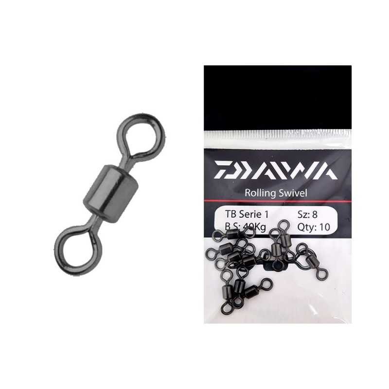 Vrtljivke Daiwa Rolling Swivel TB-1 / št. 6-20 » Spletna ribiška trgovina Trofeja