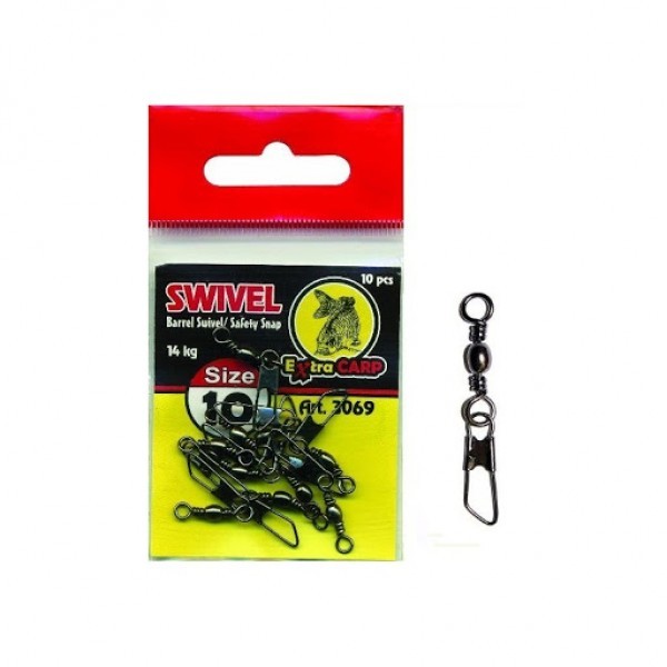 Vrtljivke Extra Carp Barrel Swivel Safety Snap Št:6-20/10pcs » Spletna ...