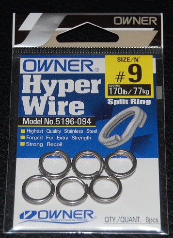 Sponke Owner Hyper Wire Split Ring 5196 Št:5-11 » Spletna ribiška trgovina Trofeja
