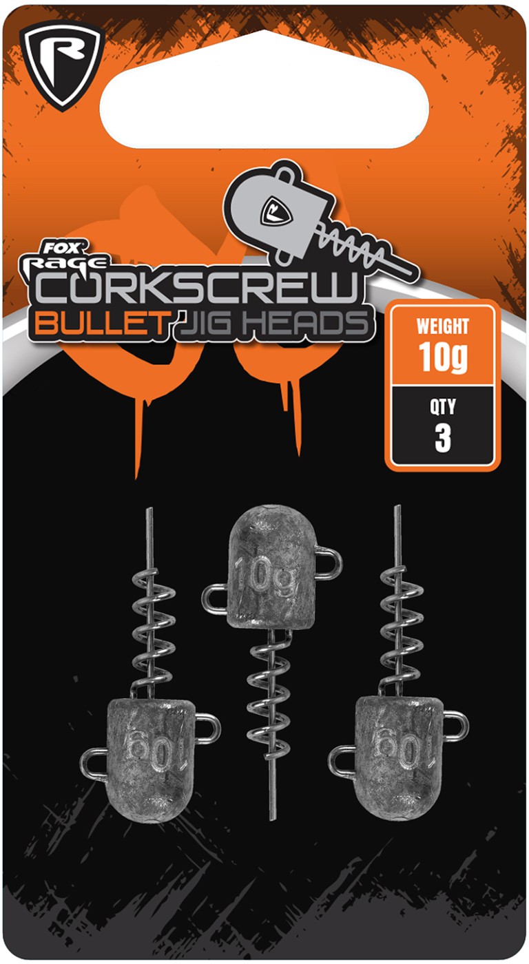 Sistem FOX RAGE CORKSCREW BULLET JIG HEADS (3 PACK) 5-20g » Spletna ribiška trgovina Trofeja