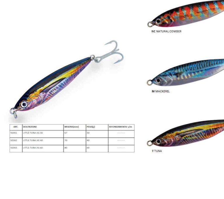 Jig Žlica DTD -Little Tuna Jig 30-60g- » Spletna ribiška trgovina Trofeja