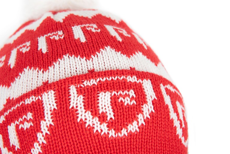Kapa Fox Rage Red&White Bobble Hat » Spletna ribiška trgovina Trofeja